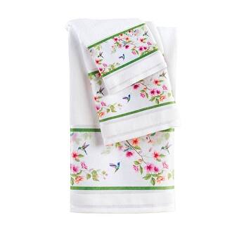 Vibrant Hummingbird Floral 3-Piece Bath Towel Set - No Size - Bed Bath ...