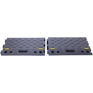 2 Pieces 4 Inch High Portable Curb Ramps, Heavy Duty Plastic Threshold ...