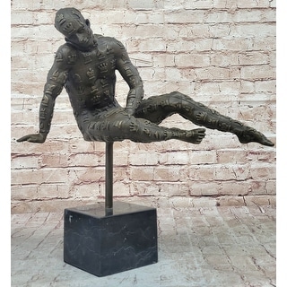 Man With Chess Figures Outfit Bronze Metal Statue Sculpture Figurine ...