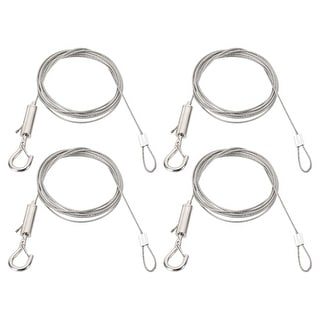 Heavy Duty Adjustable Picture Hanging Wire Kit with Loop & Hook - 2m x ...