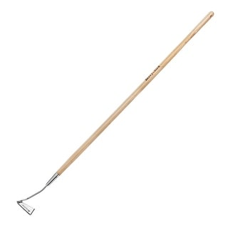 Swoe Garden Hoe, Stainless Steel Long Handled 3 Edge Hoe, Mini Angled ...