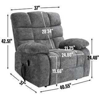 Large Dual Motor Power Lift Heat Sofa Recliners with Power-Remote - Bed ...