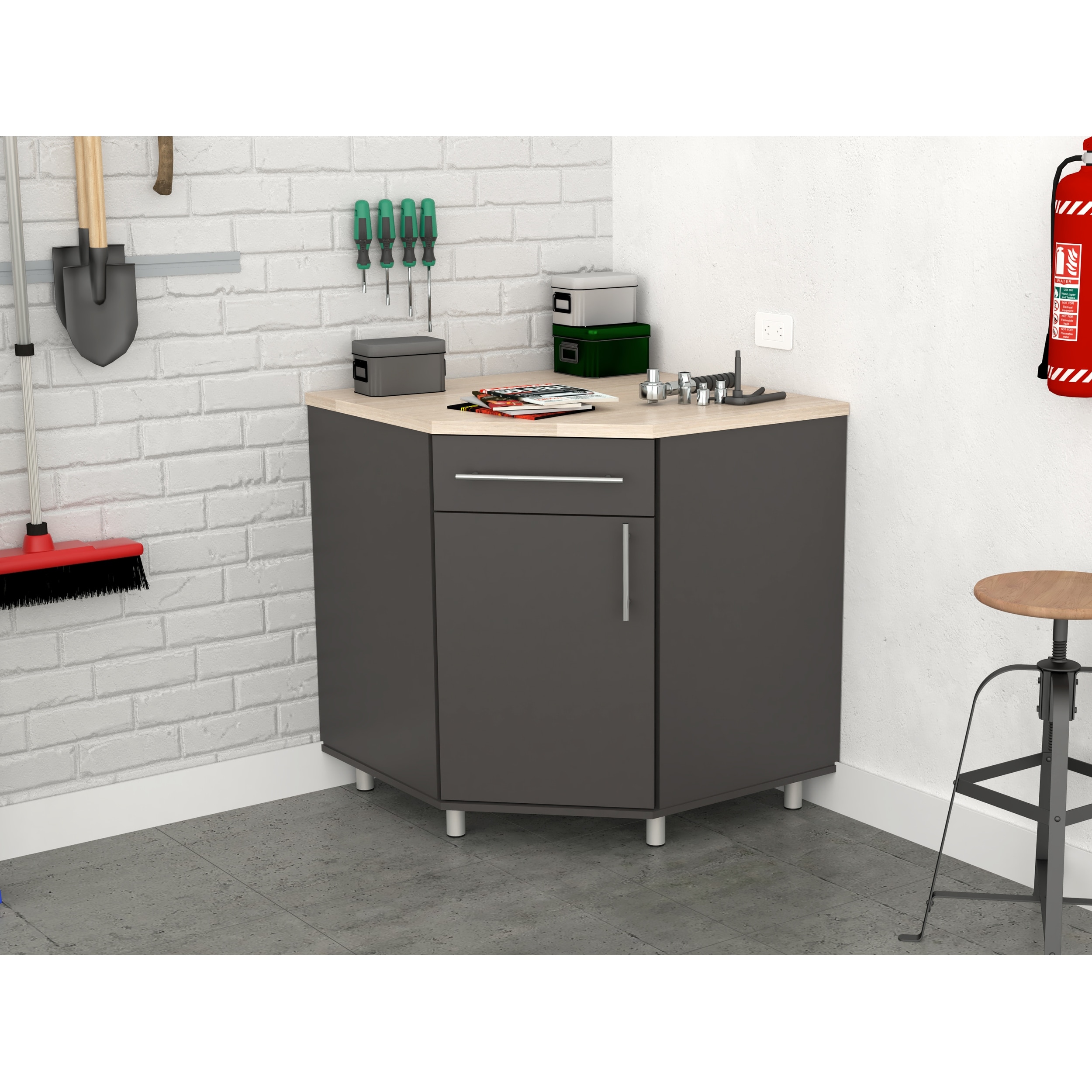 KRATOS 7 pc Garage Corner Storage System by Inval - Bed Bath & Beyond ...
