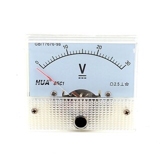 85C1 DC 0-30 Volt Measuring Rectangle Analog Panel Voltmeter Gauge - DC ...