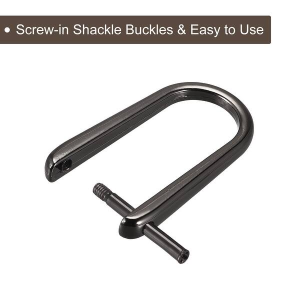 Purse Strap Rings, 4Pcs 45mm Metal Screw-in Shackle Buckle for Bag ...