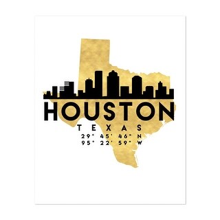 Houston Texas Houston Skyline Illustrations Minimal Art Print/Poster ...