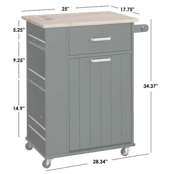Simple Living Lima Rolling Kitchen Cart - Bed Bath & Beyond - 27168363
