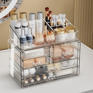 Stackable Storage Drawers, Acrylic Bathroom Counter Organizer Clear ...