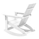Modern 2-Slat Adirondack Poly Resin Rocking Chair for Indoor/Outdoor ...