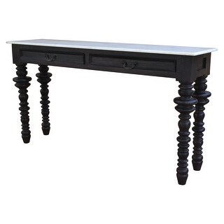 Kincsem Wooden Marble Top Console Table - Bed Bath & Beyond - 19418352