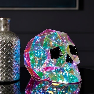 Prismatic Iridescent Skull 12", LED lights - N/A - Bed Bath & Beyond ...
