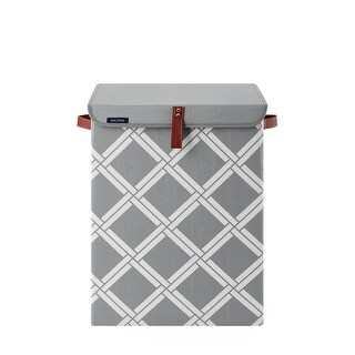 Nautica Foldable Hamper with Lid - Grey Box Weave - Bed Bath & Beyond ...