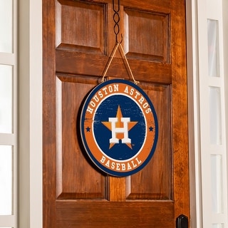 Houston Astros Wooden Door Decor Wall Sign - Multi-Color - Bed Bath ...