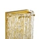 KAWOTI 1-Light Modern Gold Wall Sconces with Clear Textured Glass Shade ...