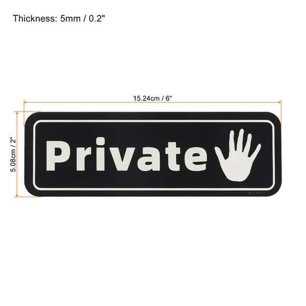 Private Door Sign, Acrylic Self Adhesive Privacy Stickers for Office ...