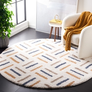 SAFAVIEH Calico Shag Tytti Geometric 1.5-inch Thick Rug - Bed Bath ...