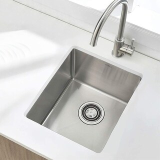 Stainless Steel Wet Bar Prep Sinks Single Bowl Kitchen Sink - 15 x 17 x ...