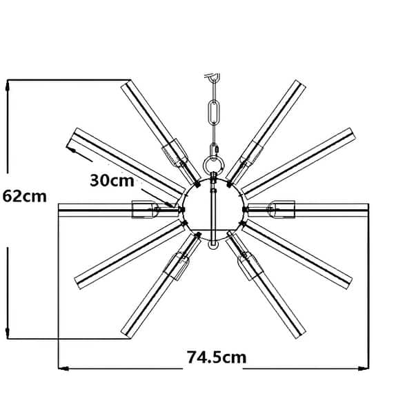 9 - Light Sputnik Crystal Chandelier Space Inspired Lighting - Bed Bath ...