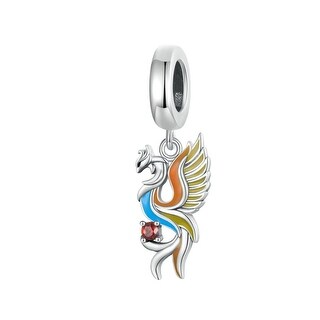 Cubic Zirconia & Sterling Silver Phoenix Charm - Bed Bath & Beyond ...