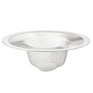 Kitchen Metal Sink Strainer Filter Sieve Drain Net 11.2cm Dia - Silver ...