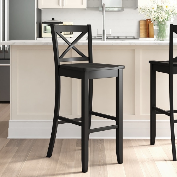 Copper Grove Frunza Wooden 30 inch X back Bar Stool