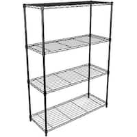 Simple 4-Tier Heavy Duty Storage Shelving Unit with Wheel and ...