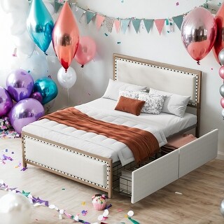 Multifunctional Design Queen Size Platform Bed - Bed Bath & Beyond ...