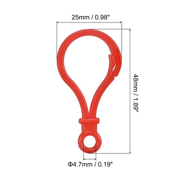 Plastic Lobster Clasps, Claw Snap Hooks for Keychains DIY Red, 48Pcs ...