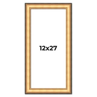 12x27 Frame Gold Plein Aire Solid Wood Picture Frame Width 2 Inches ...