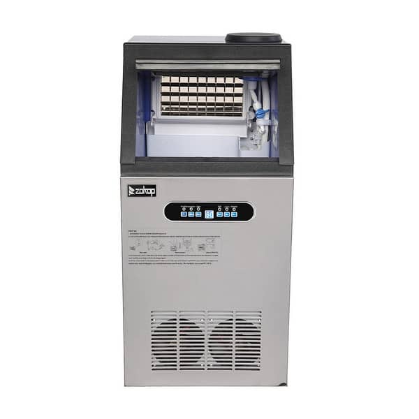ZOKOP 50KG/68KG 120V / 60HZ Stainless Steel Freestanding Ice Maker Ice ...