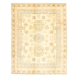 ECARPETGALLERY Hand-knotted Chobi Finest Ivory Wool Rug - 8'0 x 10'0 ...
