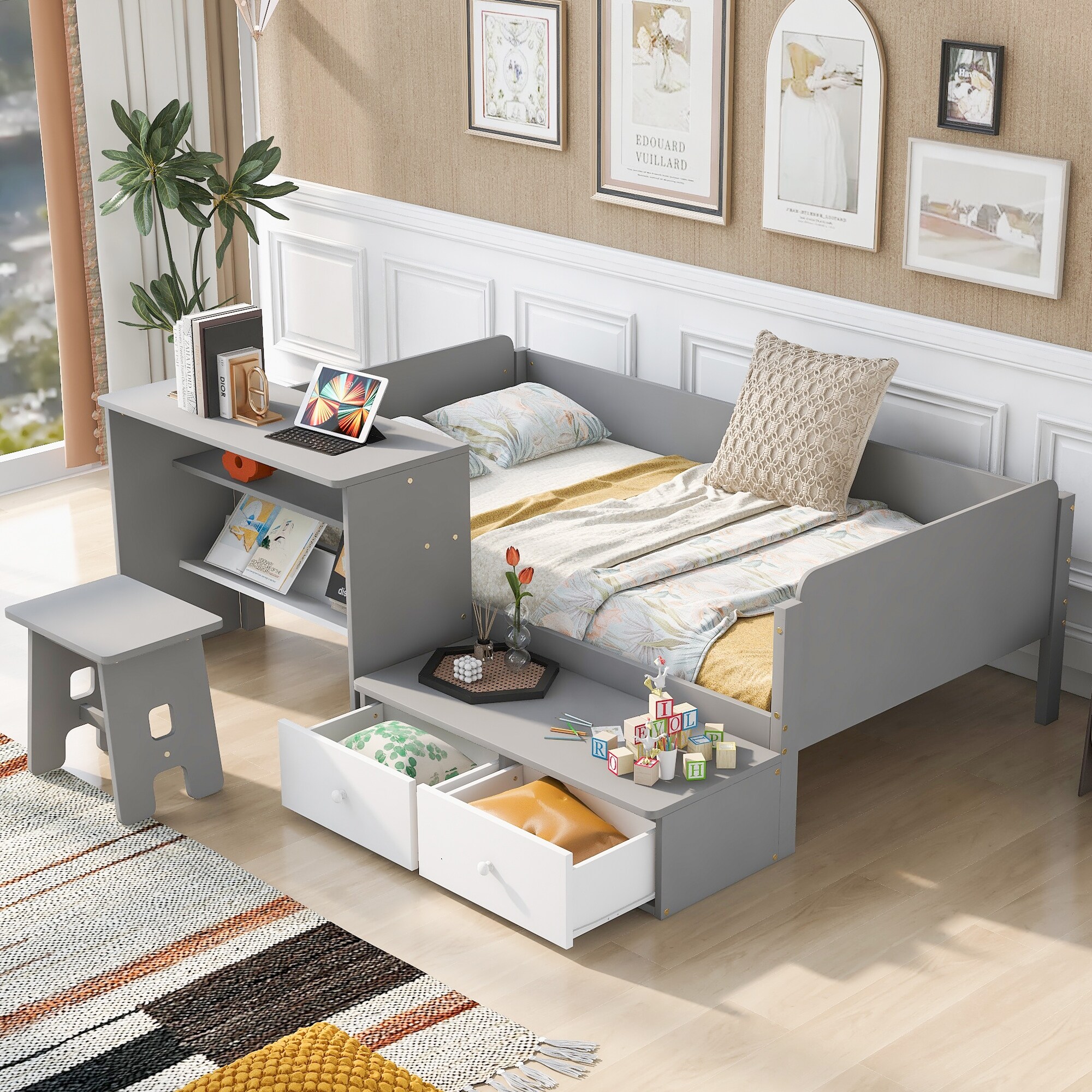 Twin bed and desk set store