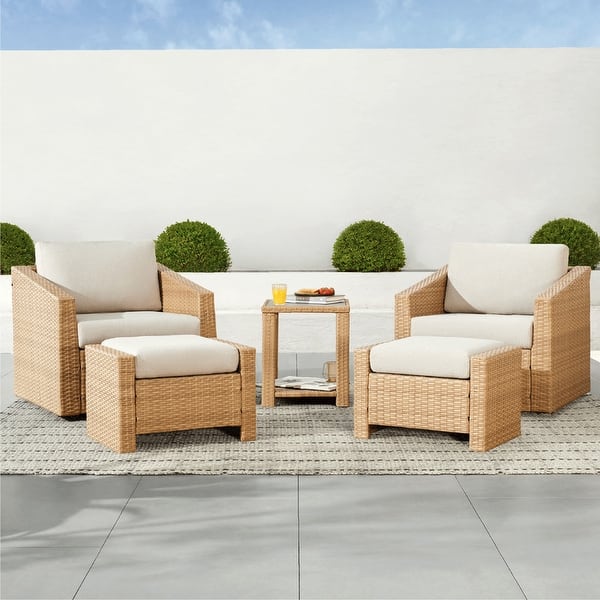 Oakley Outdoor Wicker Patio Furniture Swivel Chair - Bed Bath & Beyond ...