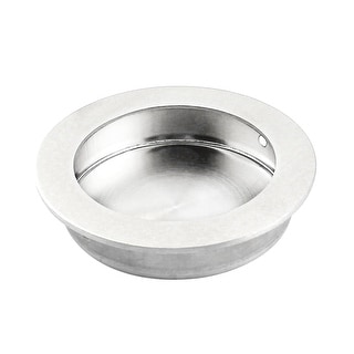 Flush Mount Drawer Sliding Door Concealed Pull Handle 70mm Dia - Silver ...