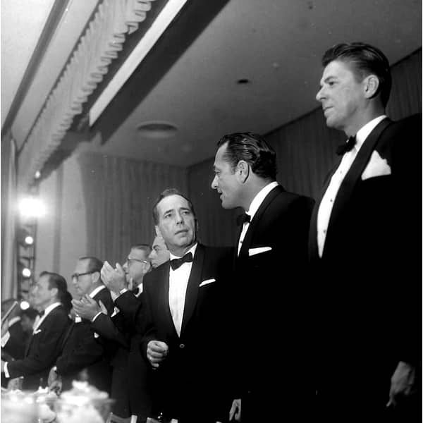 Ronald Reagan and Humphrey Bogart in formal wear Photo Print - Bed Bath ...