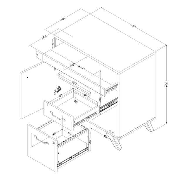 South Shore Flam Multi-Function Secretary Desk - Bed Bath & Beyond ...