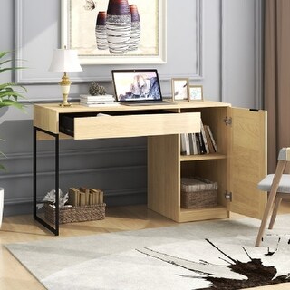 47undefined Wicker Computer Desk, Work Desk, Office Desk, Writing PC ...