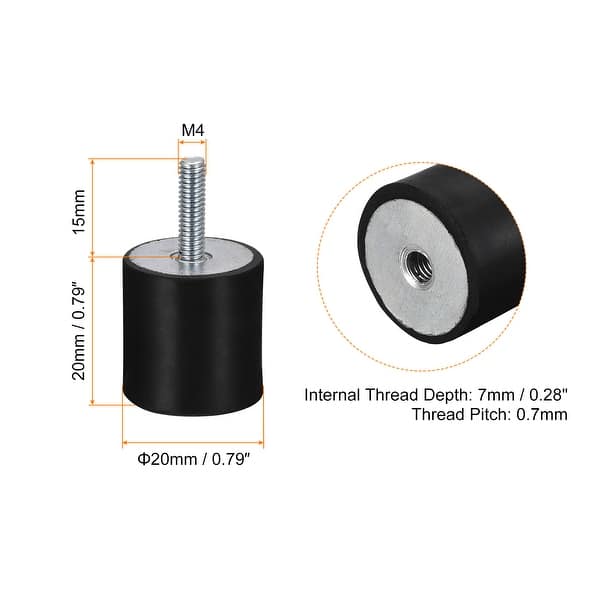 Rubber Mounts 8pcs Vibration Isolator Shock Absorber - Bed Bath ...