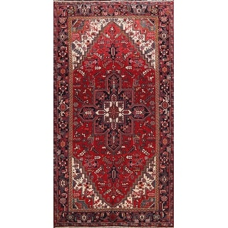 Vintage Geometric Traditional Heriz Persian Wool Area Rug Handmade - 7 ...