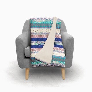 Amrita Sen Tapestry Reverse Throw Blanket Sherpa Fleece - Bed Bath ...