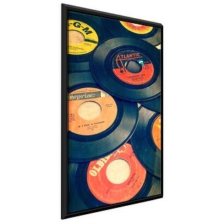 "Old Records " Print on Floating Canvas - Bed Bath & Beyond - 36382869