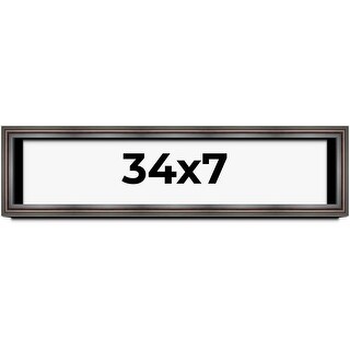 34x7 Shadow Box Frame Brown Cherry | 2.625 Inches Deep Pine Wood - Bed ...