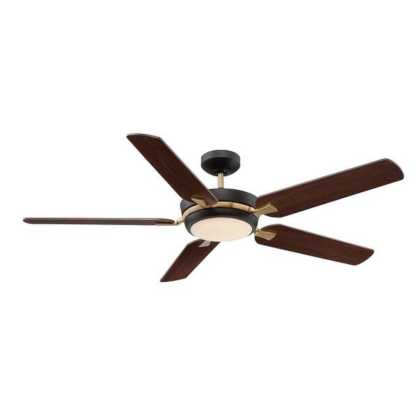 Savoy House 54-5055-5RV Montrose Single Light 5 Blade Integrated LED ...