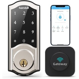 WiFi Smart Locks Deadbolt with Keypad, Hornbill Keyless Entry Digital ...