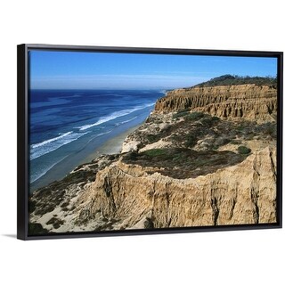 "Pacific ocean landscape, Torrey Pines State Park" Black Float Frame ...