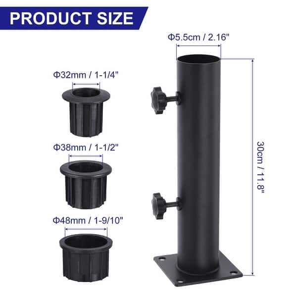 Deck Umbrella Mount Outdoor Windsock Pole Base Bracket Umbrella Holder ...