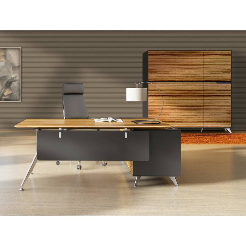 executive desk with return