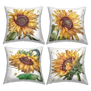 Stupell Modern Farmhouse Sunflowers Printed Outdoor Throw Pillow Design ...