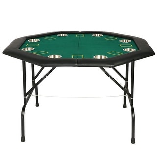 Two-in-one 48 Inch Poker and Game Table With Padded Vinyl Poker Surface ...