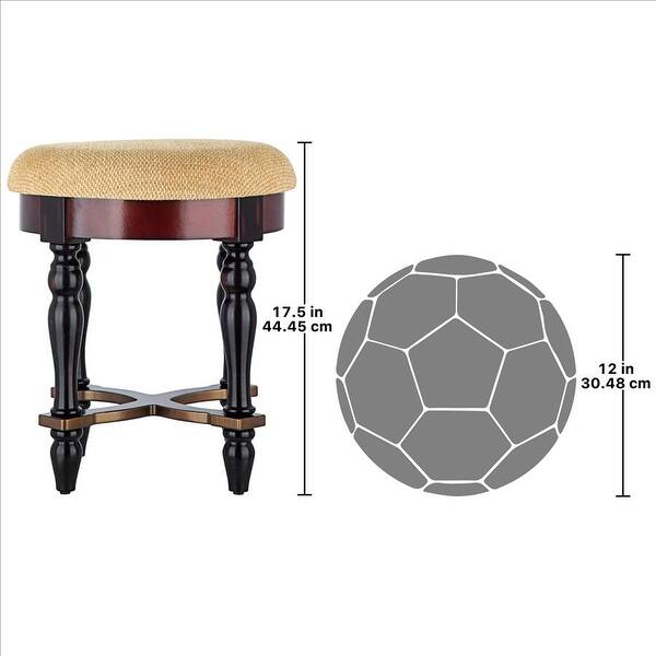 Design Toscano Grand Duchess Boudoir Stool: Set of Two - Walnut - Bed ...